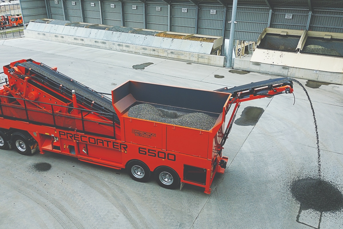 Precisionscreen provides premium precoating on the move - Quarry